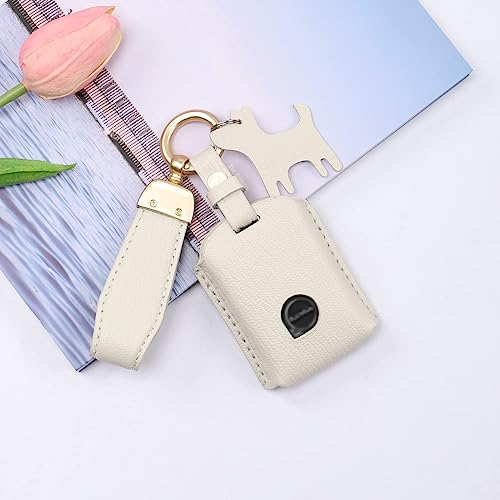 TAIKOO Smart Key Fob Cover Case for Volvo XC90 XC60 XC40 S60 S90 V60 T5 T6 T8 Car Key Case Cover Accessories (Intelligent keys [White])