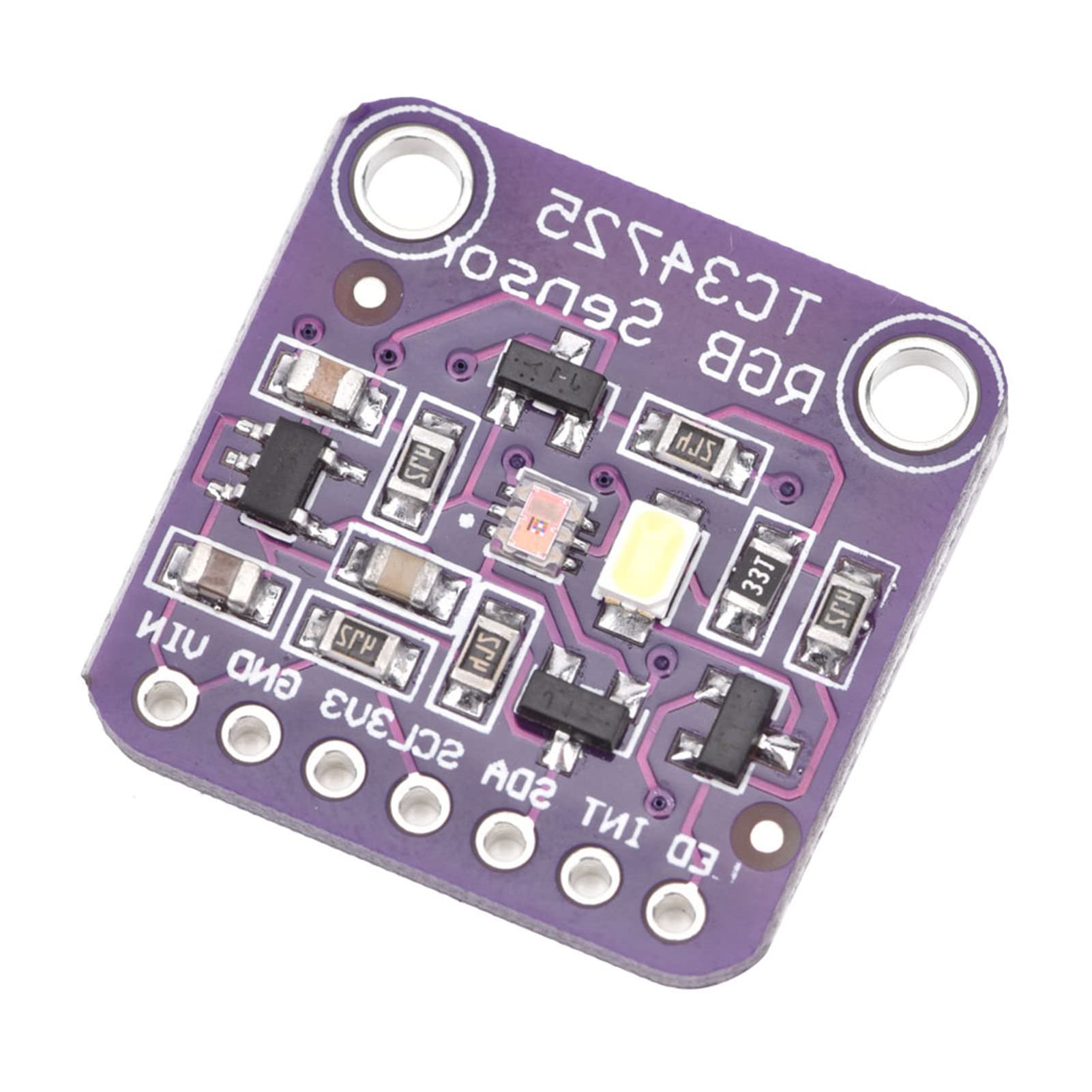 RGB Color Sensor, Colour Sensing Module High Sensitivity 3800000:1 Dynamic Range 400kbit/s Data Rate for Industrial Automation