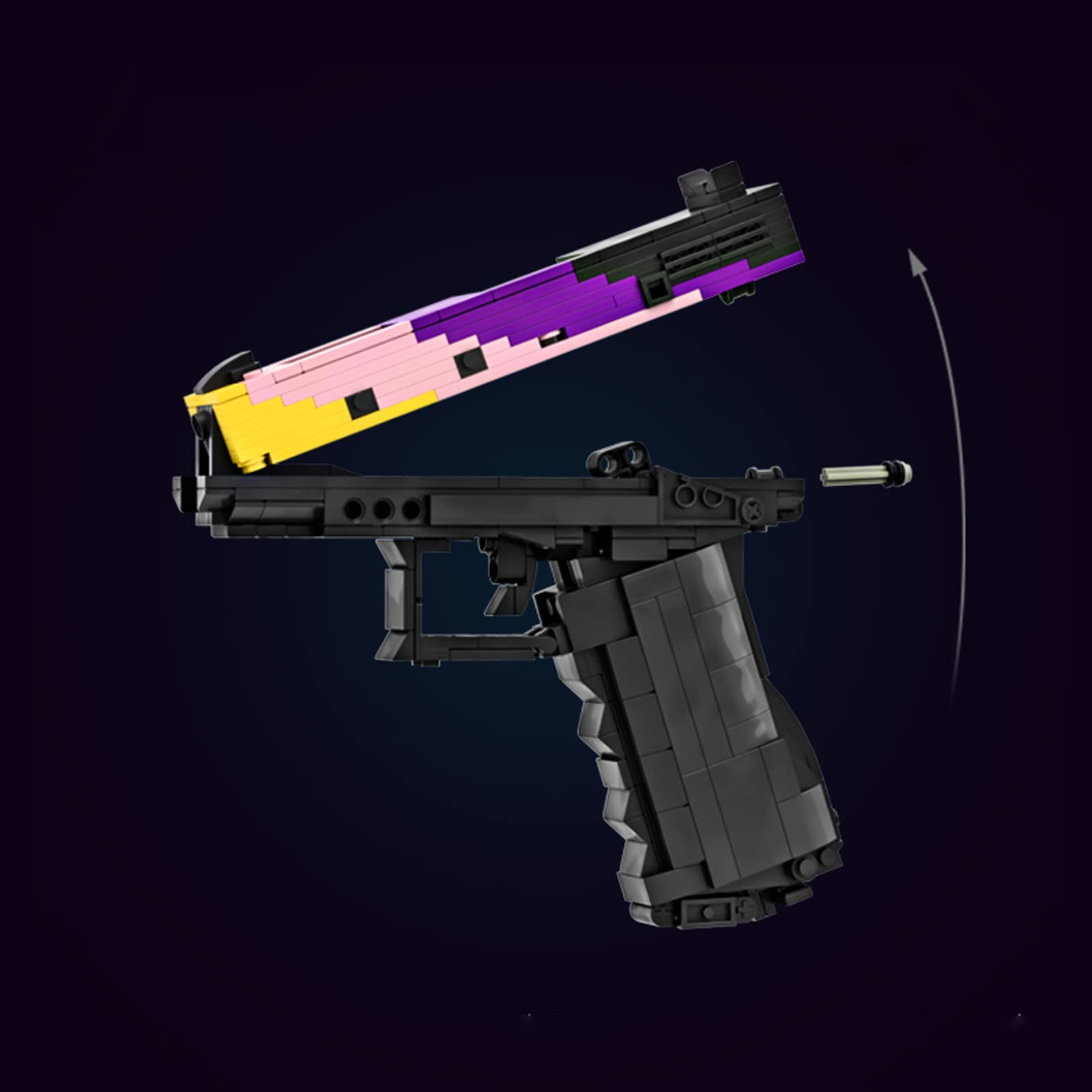 NOSTEA Technics Simulated G17 Shooting Toy Building Block, 400+ PCS, Toys Building Blocks Compatible with Lego Technic