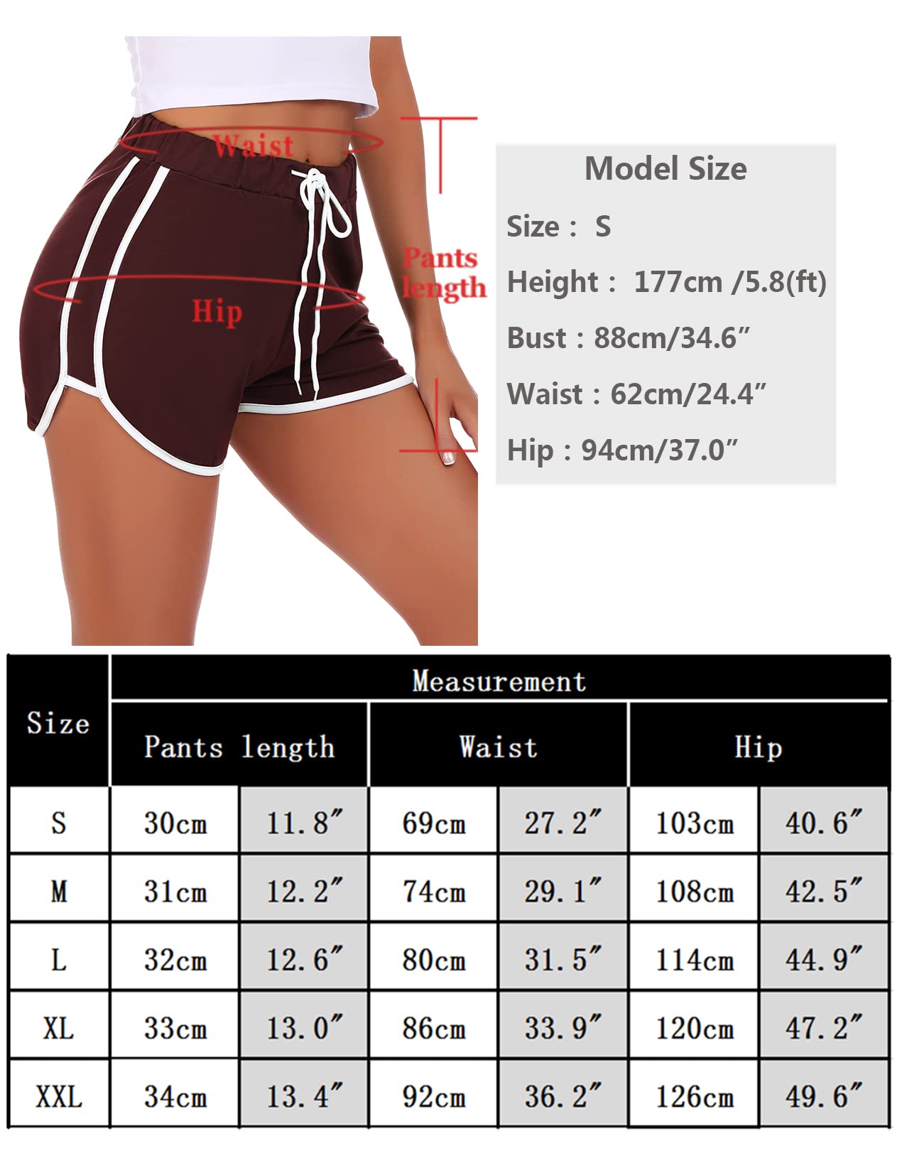 hpoaf Women's Athletic Shorts Cotton Yoga Short Pants Summer Casual Active Lounge Shorts