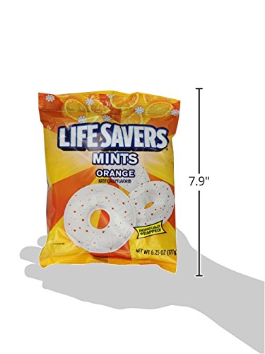 LIFE SAVERS Orange Mints Hard Candy Bag, 6.25 ounce (Pack of 12)