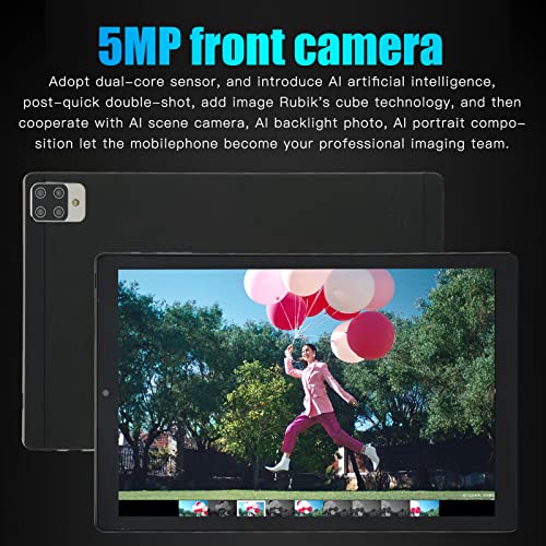 Naroote Office Tablet, Student Tablet 10 Inch Black for Travel (US Plug)