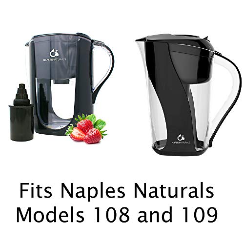 Naples Naturals - NAPLES-1089-BLKX1 1-Pack 1089F Alkaline Water Pitcher Filter Replacement Cartridge Black 1 X Model BLACK 1089