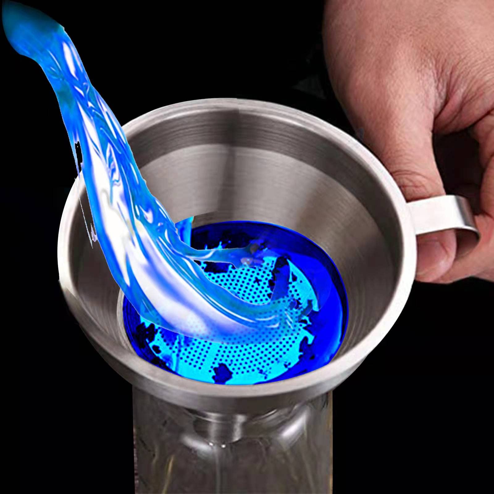 Resin Filter,Resin Funnel for SLA/DLP/LCD Resin 3D Printing Liquid with Strainer and Cleaning Brush