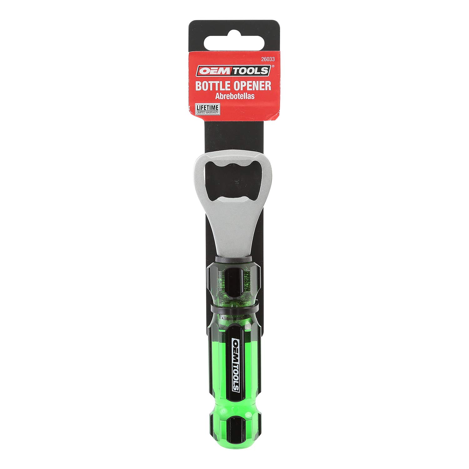 OEMTOOLS 26033 Screwdriver-Style Bottle Opener, Acetate Handle, Bar Bottle Opener, Beer Bottle Opener Tool for Workspaces and Tool Boxes, Bartender Gadgets