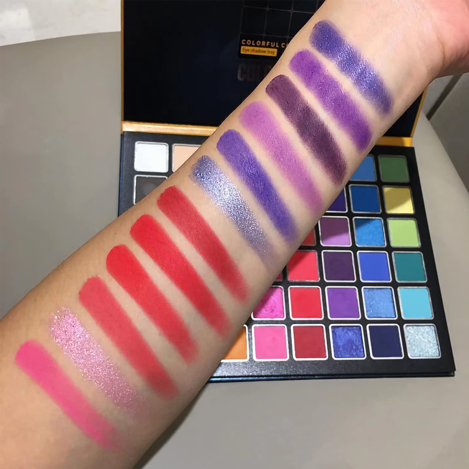 MYUANGO Color Cube Colorful Charm Eyeshadow Palette Richly Pigmented and Blendable Matte Shimmers 48 Rich Colors Waterproof Long Last Makeup Pallet Professional Eye Shadow Makeup