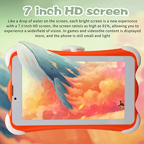 Naroote Tablet for Kids, WiFi Tablet for Kids 7 Inch 1280x800 Dual SIM Dual Standby for Reading (US Plug)