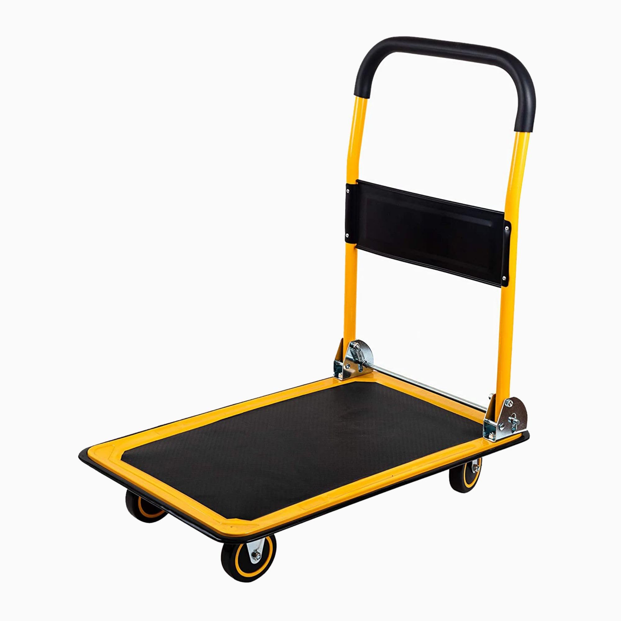 Moving Platform Hand Truck, Foldable for Easy Storage and 360 Degree Swivel Wheels with 330lb Weight Capacity Push Cart Dolly for Home Stores