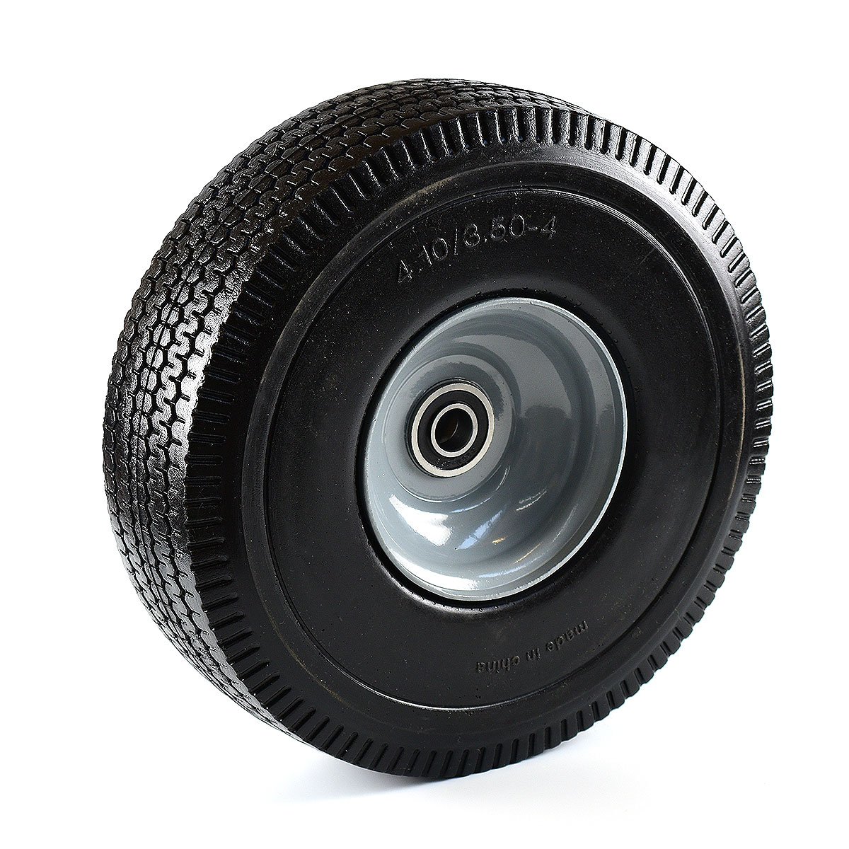 NK WFF8 Heavy Duty 8-Inch Solid Rubber Flat Free Tubeless Hand Truck/Utility Tire Wheel