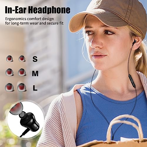 USB C Earbuds for Google Pixel 8 7 Pro 7A 6A 6 iPhone 15 Pro Max, Noise Cancelling Wired Headphones Type C Earphones Microphone Music for Samsung Galaxy Z Flip 5 Fold 4 S23 FE Ultra S22 Plus S21 Black