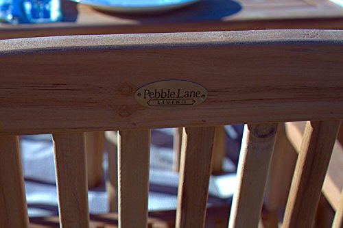 Pebble Lane Living 9 Piece Teak Patio Dining Set, 8 Grade A Teak Dining Chairs & 1 Extendable Dining Table