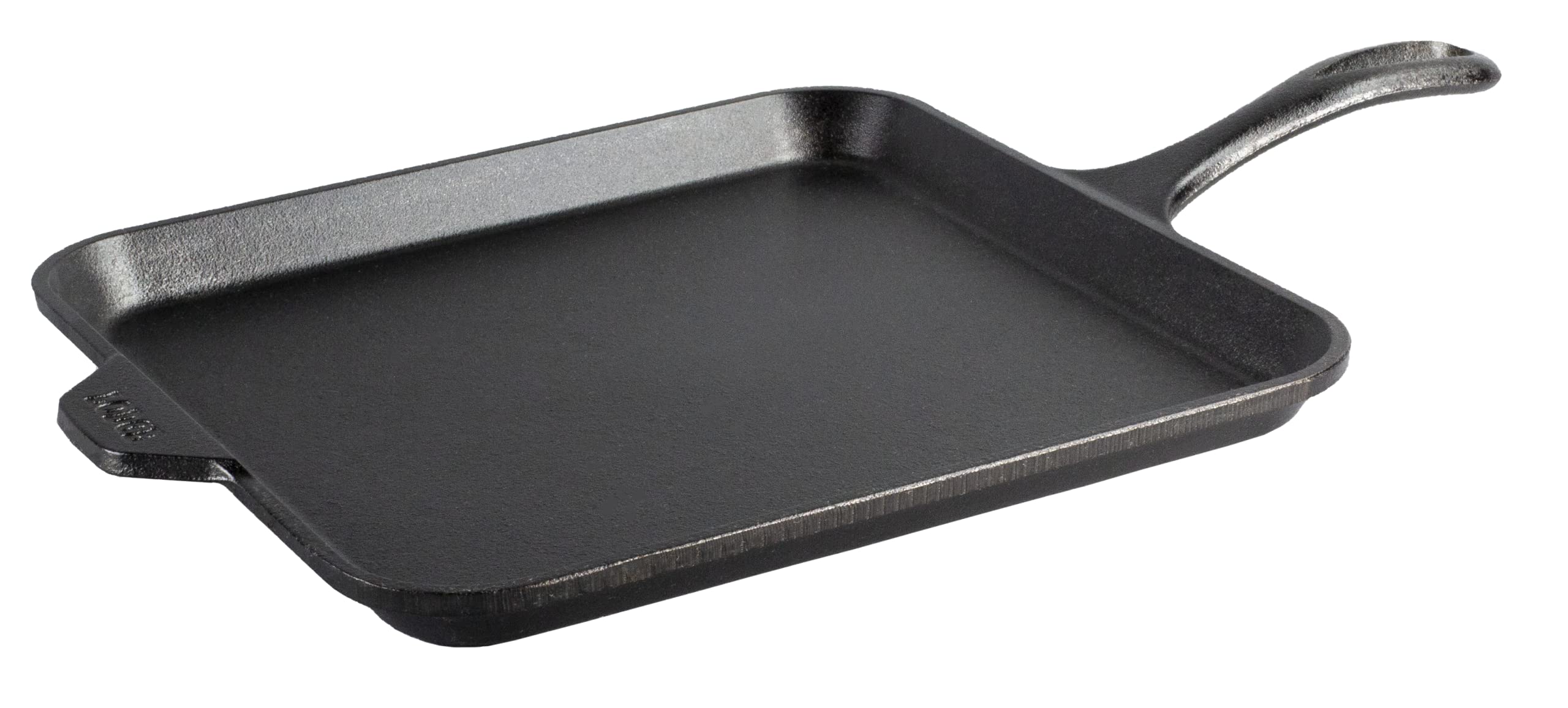 Lodge Cast Iron Square 11" Griddle & SCRAPERGPK Durable Grill Pan Scrapers, Red and Black, 2-Pack