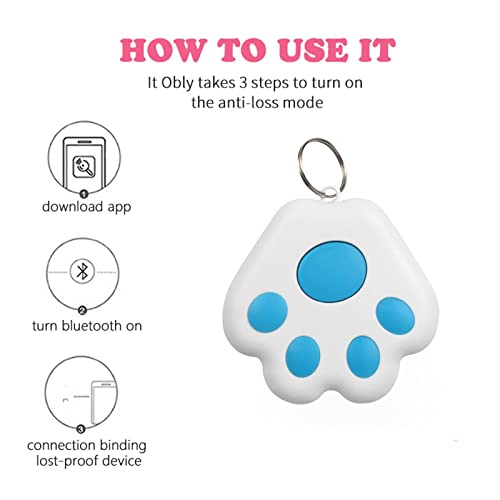 SolwDa Cat Dog Mini Tracking Prevention Smart -Loss Device Tool Portable Pet Tracking Locator Bluetooth 5.2 Mobile Key Mini - Finder Device