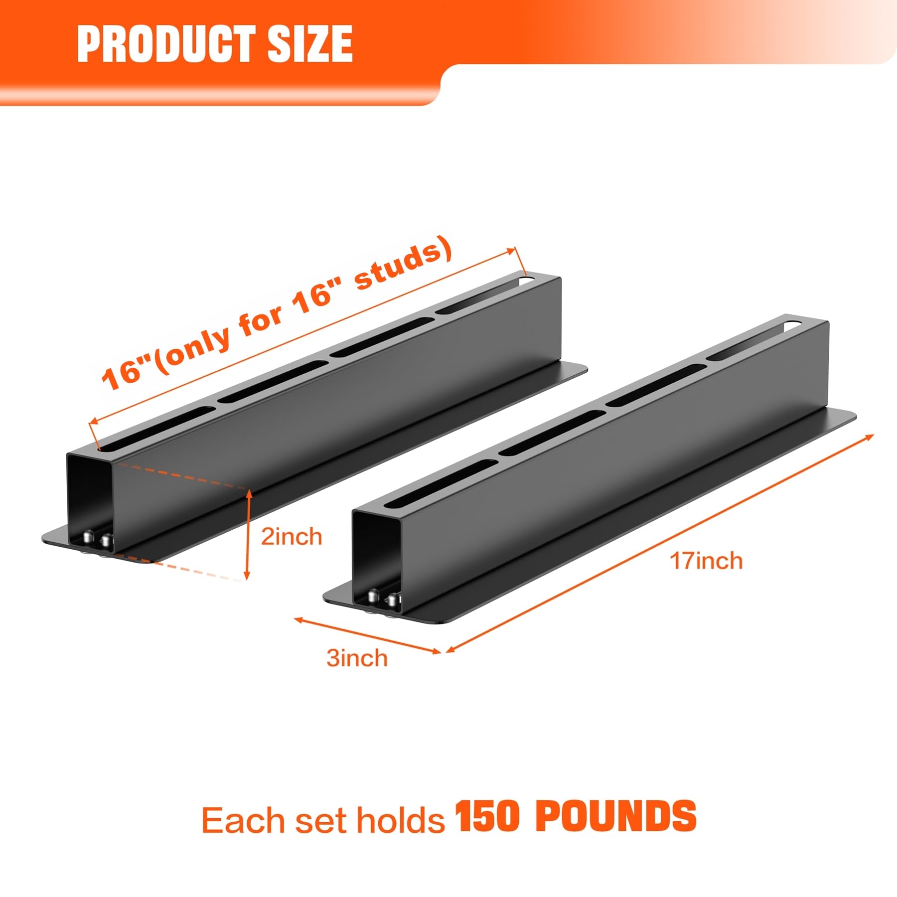 TORACK Garage 16" Studs Ceiling Bin Storage Rack, Overhead Tote Storage Rail System Heavy Duty Adjustable Tote Slide Garage Storage System(for 4 Bins, Bins are not included)