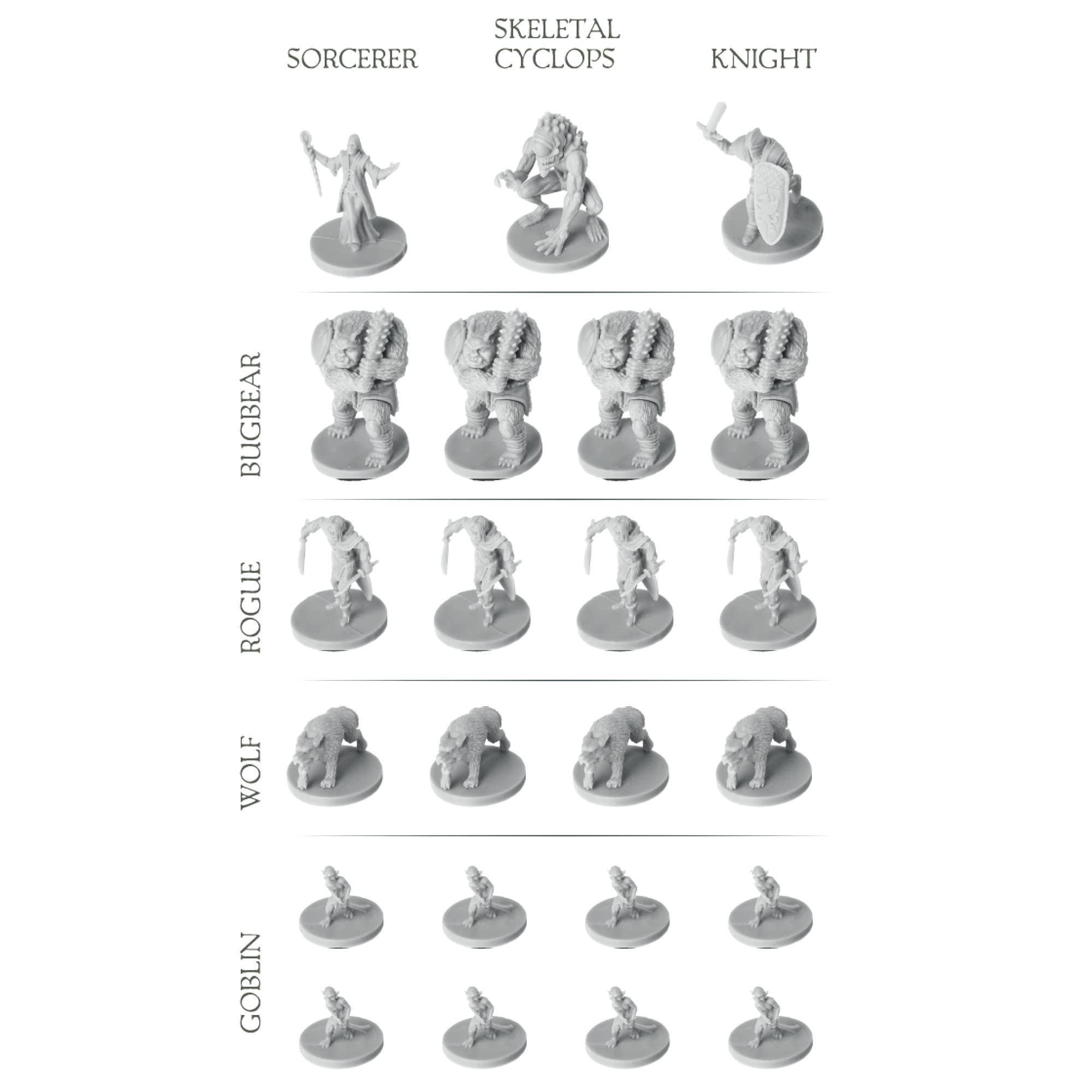 Master's Minions: Raiders of The Wilderland Tabletop Miniatures - 23 HD Unpainted Mini Figures - 25mm DND, Pathfinder, Fantasy RPG Bulk Minis - Unique Monsters + More from The 5e Starter Set Campaign