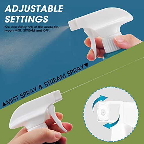 Plant Mister Spray Bottle, Mist Spray Bottle for Cleaning Solution Gardening Trigger Water Empty Sprayer 16oz Refillable Container,Durable Trigger Sprayer w/Mist and Stream Settings (2 Pack)