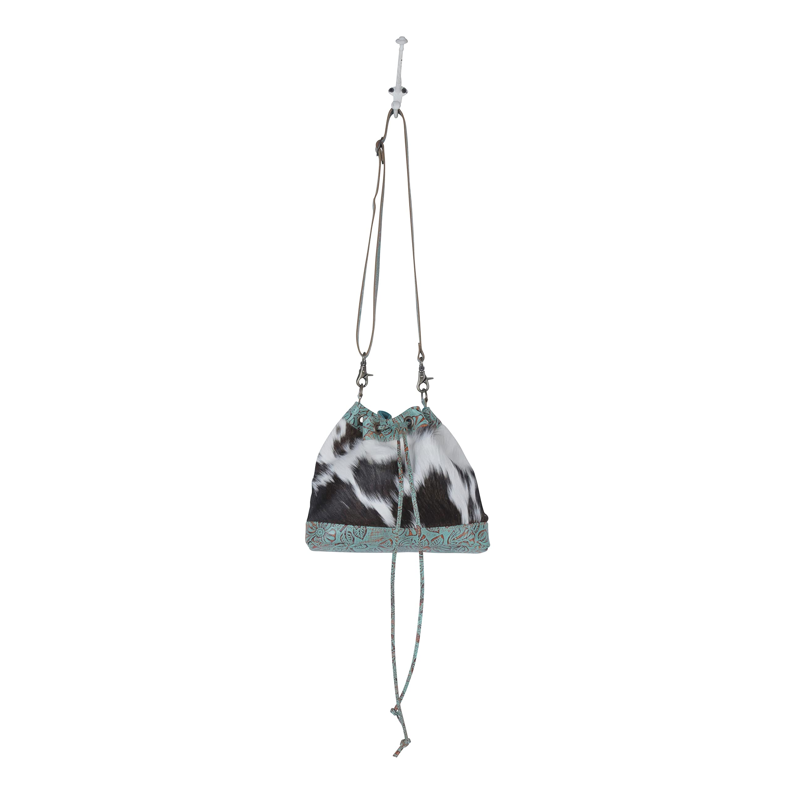 Myra Bag Teal Vines Bucket Bag S-3965