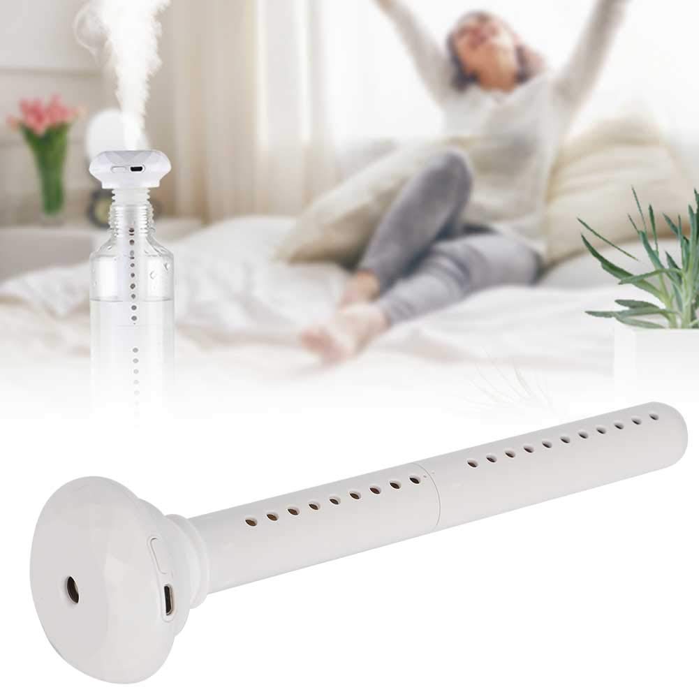 Portable Mini Humidifier USB Cool Mist Humidifier Travel Air Moisturizing Humidifier Cool Mist Purifier White with USB Cable Diffuser Without Water Bottle for Car Home Travel Office Hotel Household