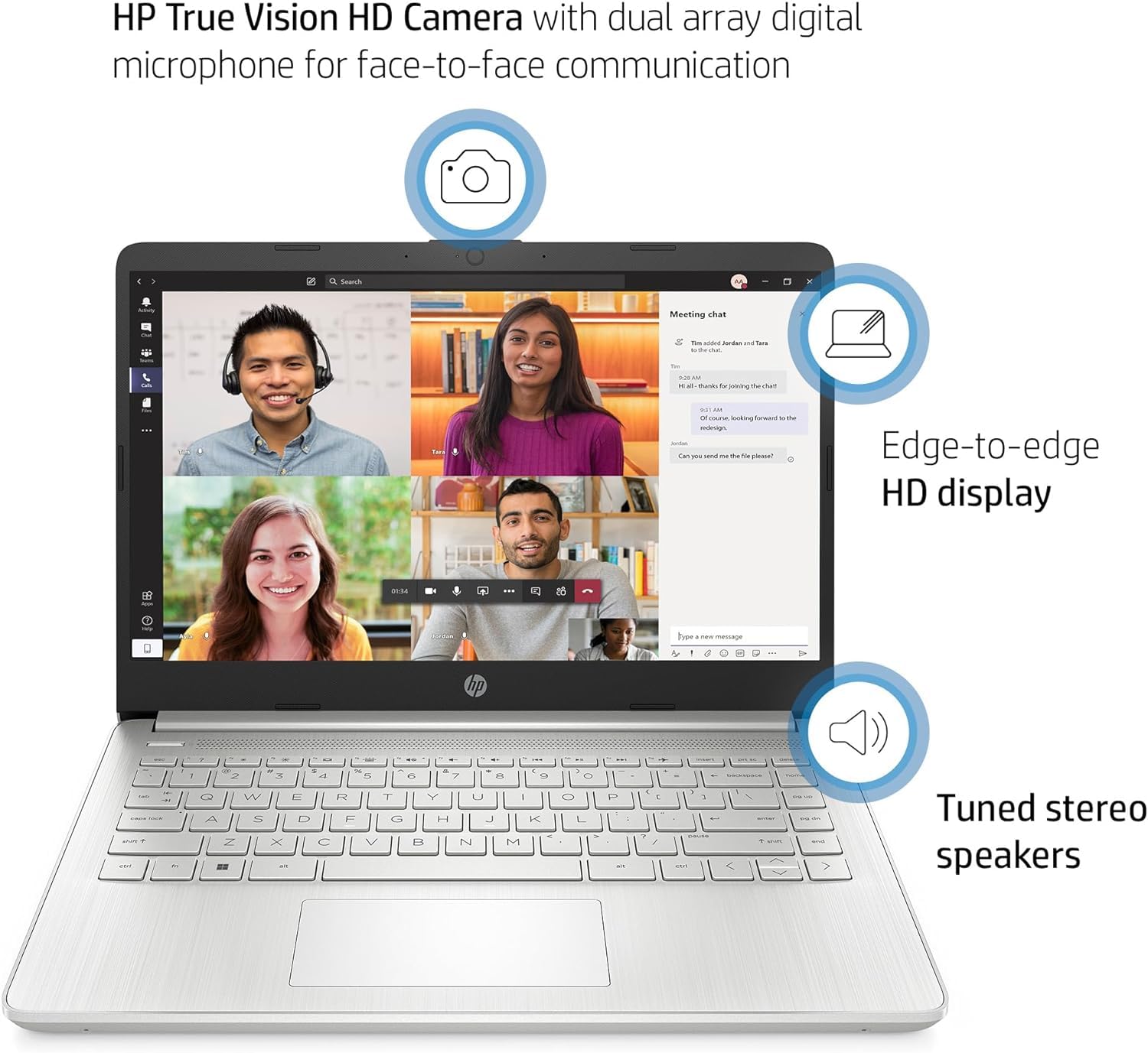 HP 14" Business Laptop Computer, Intel Quad-Core i5-1135G7 up to 4.2GHz (Beat i7-1065G7), 64GB DDR4 RAM, 2TB PCIe SSD, 802.11AC WiFi, Bluetooth, Natural Silver, Windows 11 Pro, BROAG Cable