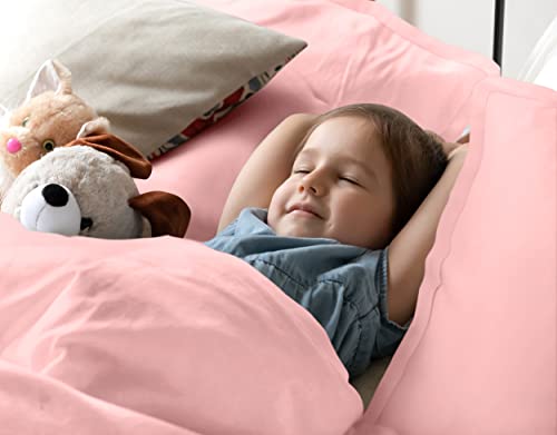 Utopia Bedding Duvet Cover Twin Size Set - 1 Duvet Cover with 1 Pillow Sham - 2 Pieces Comforter Cover with Zipper Closure - Ultra Soft Brushed Microfiber, 68 X 90 Inches (Twin/Twin XL, Pink)