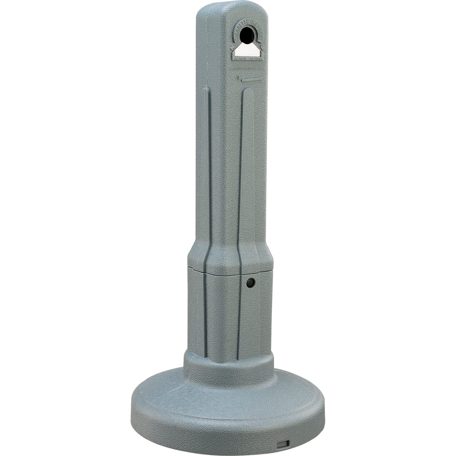 Global Industrial Gray Outdoor Ashtray, 1-1/2 Gallon