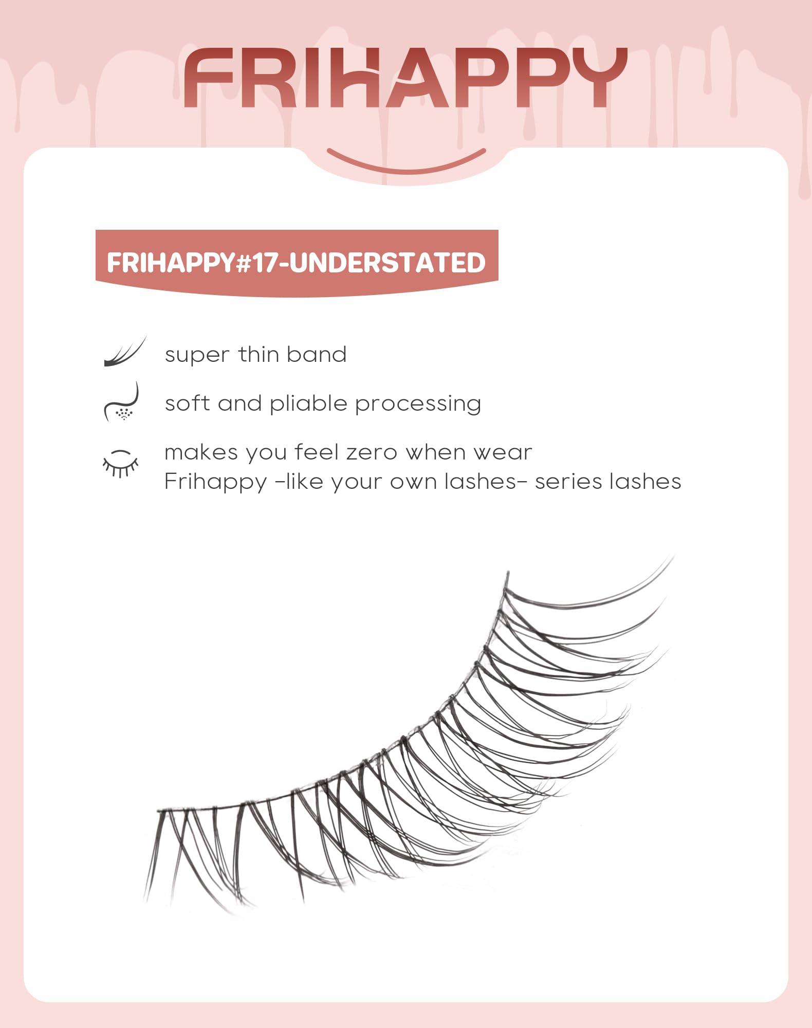 Lashes Eyelashes Lashes Wispy False Eyelashes Natural Eyelashes Mink Lashes, Frihappy Lashes 5 Pairs Frihappy#17-Understated