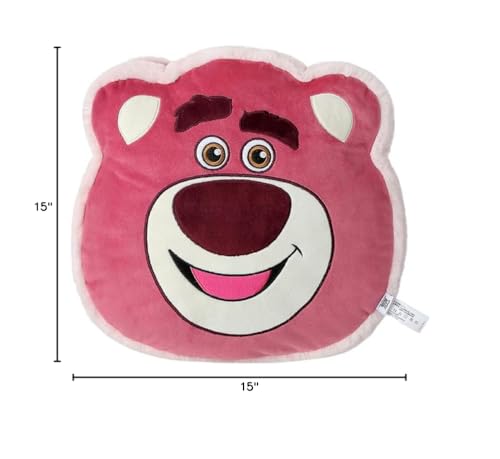 MINISO Disney Lotso Decorative Throw Pillow - 15" Super Soft Toy Story Plush Squishy Couch Pillow for Home Living Room Sofa Hug Figurine Stuffed Toy