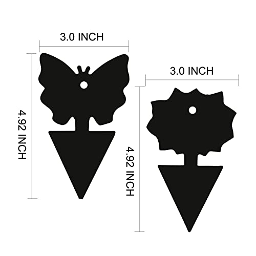 USKICH Sticky Traps Gnat Killer Fruit Fly Traps Non-Toxic and Odorless Fungus Gnat Traps Insect Traps Black Sticky Trap for Indoor and Outdoor Plants(48Pcs Black)
