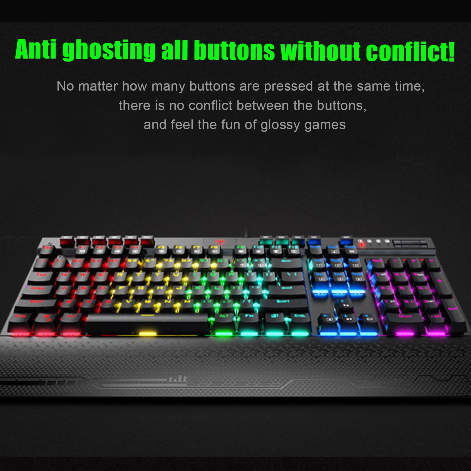 Naroote Computer Mechanical Keyboard Gaming Keyboard dustproof Magnetic adsorption Detachable macroprogramming for Gaming