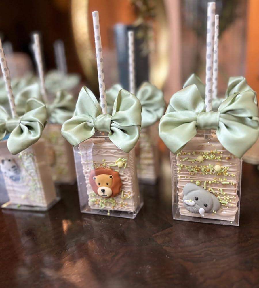 XINHPKGG 35pcs 3.5"x 2.5"x 1.38" Clear Rice Krispie Treat Boxes: Cakesicle Boxes Clear Favor Boxes Macaron Boxes Clear Treat Boxes Party Favors Boxes