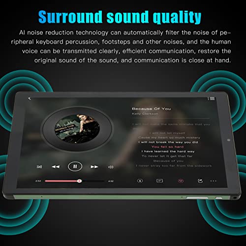 PUSOKEI 10.1 Inch Tablet for 11,6G RAM 128G ROM,1920x1080 IPS Screen,Dual Cameras and Speakers,2.4G 5G WiFi Calling Tablet for Kids