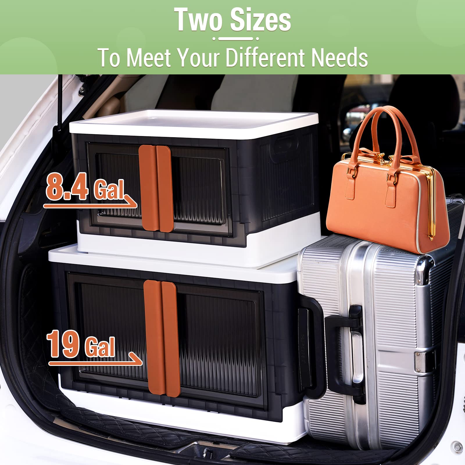 kenvc Plastic Storage Bins with Lids (3 Packs), 34Qt Clear Stackable Storage Bins for Closet Organizers and Storage with Wheels, Stackable Storage Bins with Lids and Doors