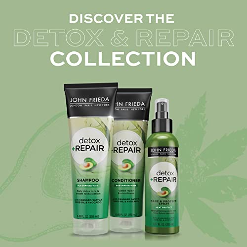John Frieda Detox and Repair Care & Protect Spray, Styling Spray for Dry and Tangled Hair, 6.77 Ounce
