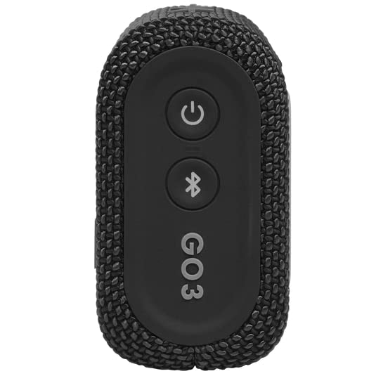 JBL GO 3 Waterproof Ultra Portable Bluetooth Speaker Bundle with gSport Deluxe Hardshell Case (Black)