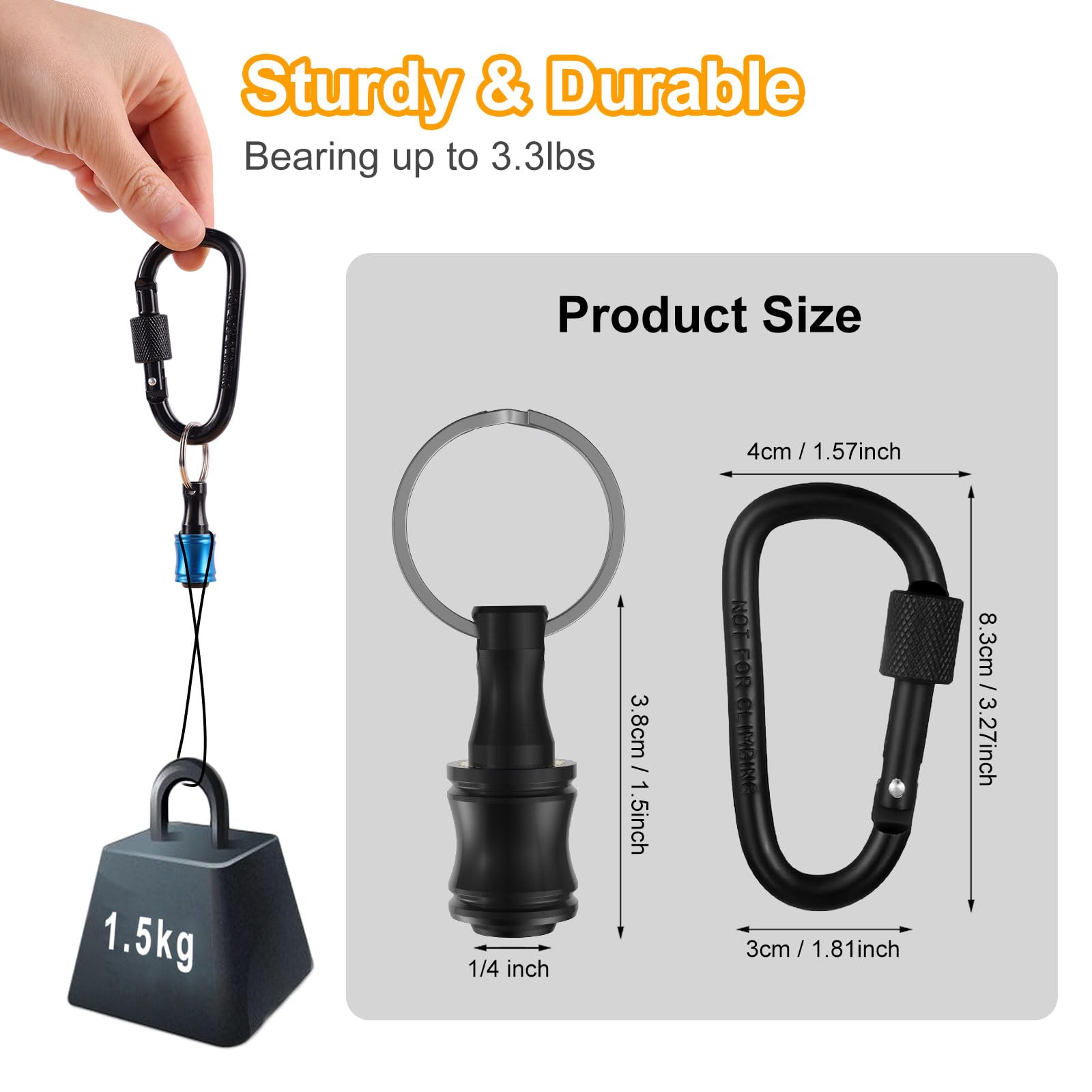 Valkynos Bit Holder Gadgets for Men Women - Drill Bit Holder Cool Gadgets, 1/4 Bit Holder Key Chain For Nut Driver, Screwdriver & Drill Bits - Quick Change Bit Holder Design (3 Sets)