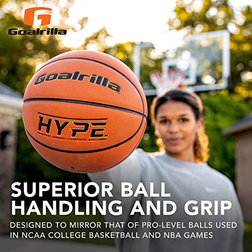 Goalrilla Hype Basketball - Men's Women's and Youth Sizes Available - Made for Superior Ball Handling and Long Lasting Durability