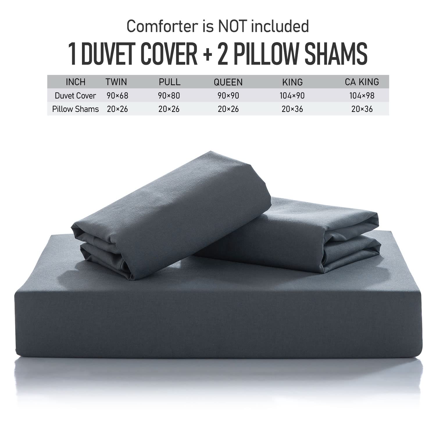 JOHNPEY Duvet Cover Queen (1 Duvet Cover+2 Pillow Shams),Soft Washed Microfiber Bedding Set with Zipper Closure,No Comforter