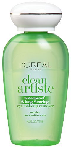 L'Oreal Paris Clean Artiste - Eye Makeup Remover - Waterproof & Long Wearing - Net Wt. 4.0 FL OZ (118 mL) Per Bottle - Pack of 2 Bottles