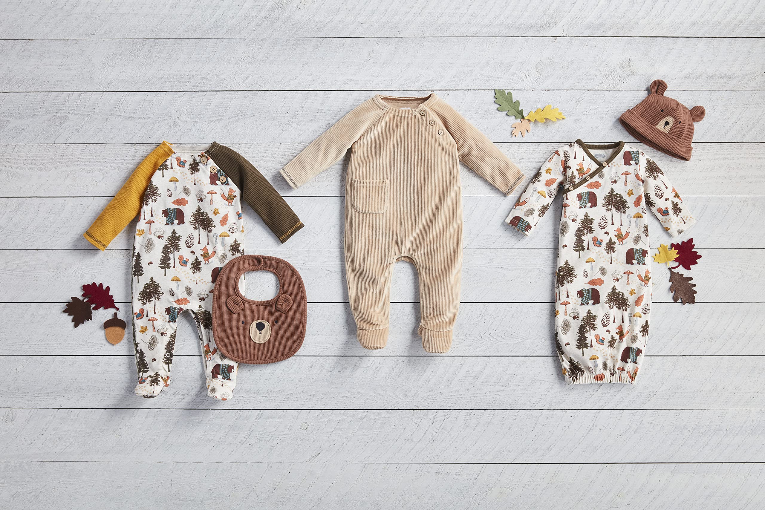 Mud Pie Take Me Home, Woodland Print, 0-3 Months