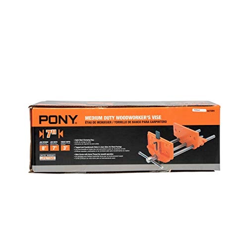 Pony Jorgensen 27091 Medium Duty Woodworker's Vise, Orange, Grey, 9-Inch By 7-Inch