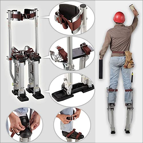 GUABI Drywall Stilt, Aluminum Tool Stilts 24" to 40" Adjustable Inch Drywall Stilt, Builders Drywall Plastering Stilts Paint Painter Tool