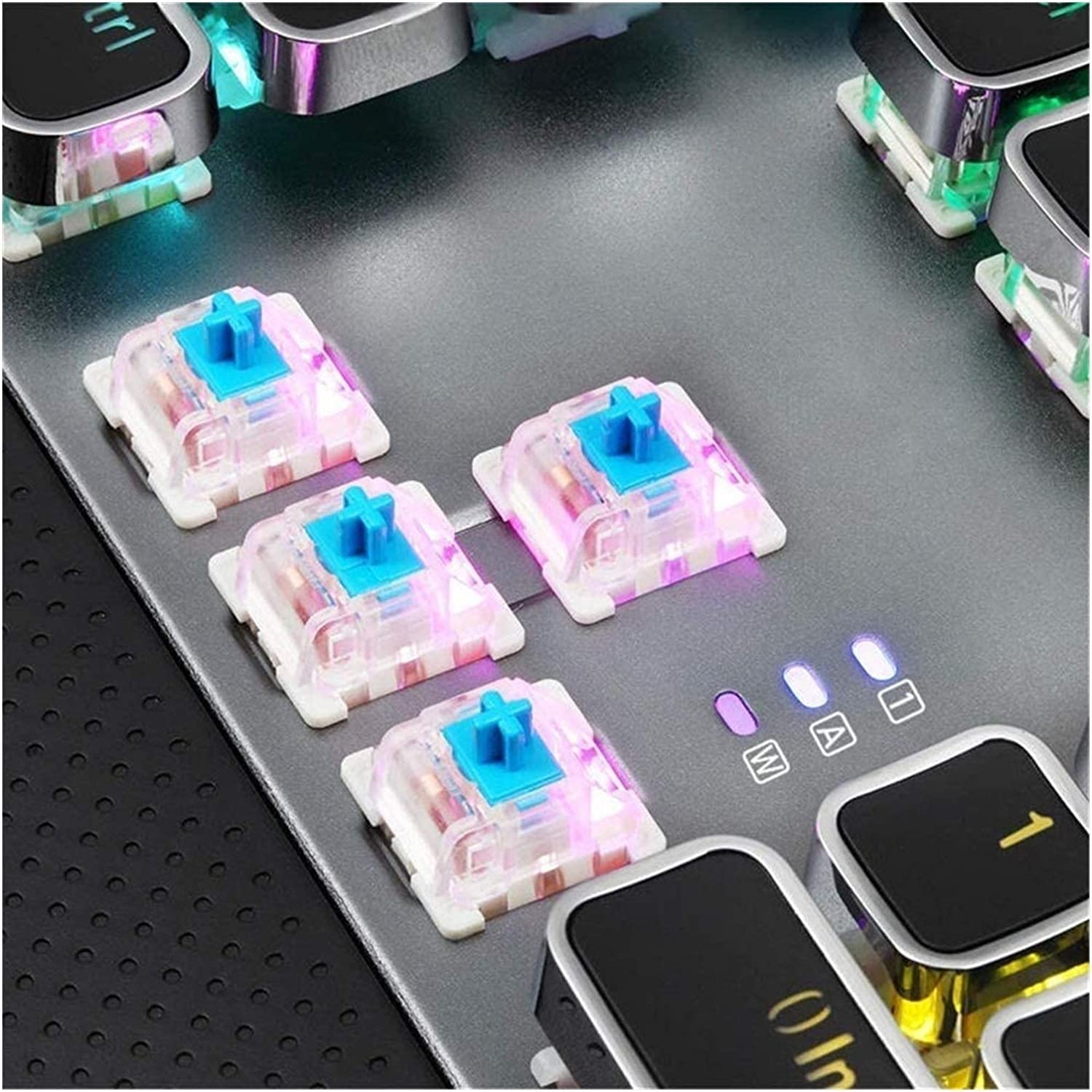 RMENST Gaming Keyboard, 104 Keys, Wired LED Backlit Computer Keyboard, USB Mechanical Keyboard for Desktop/Computer/PC