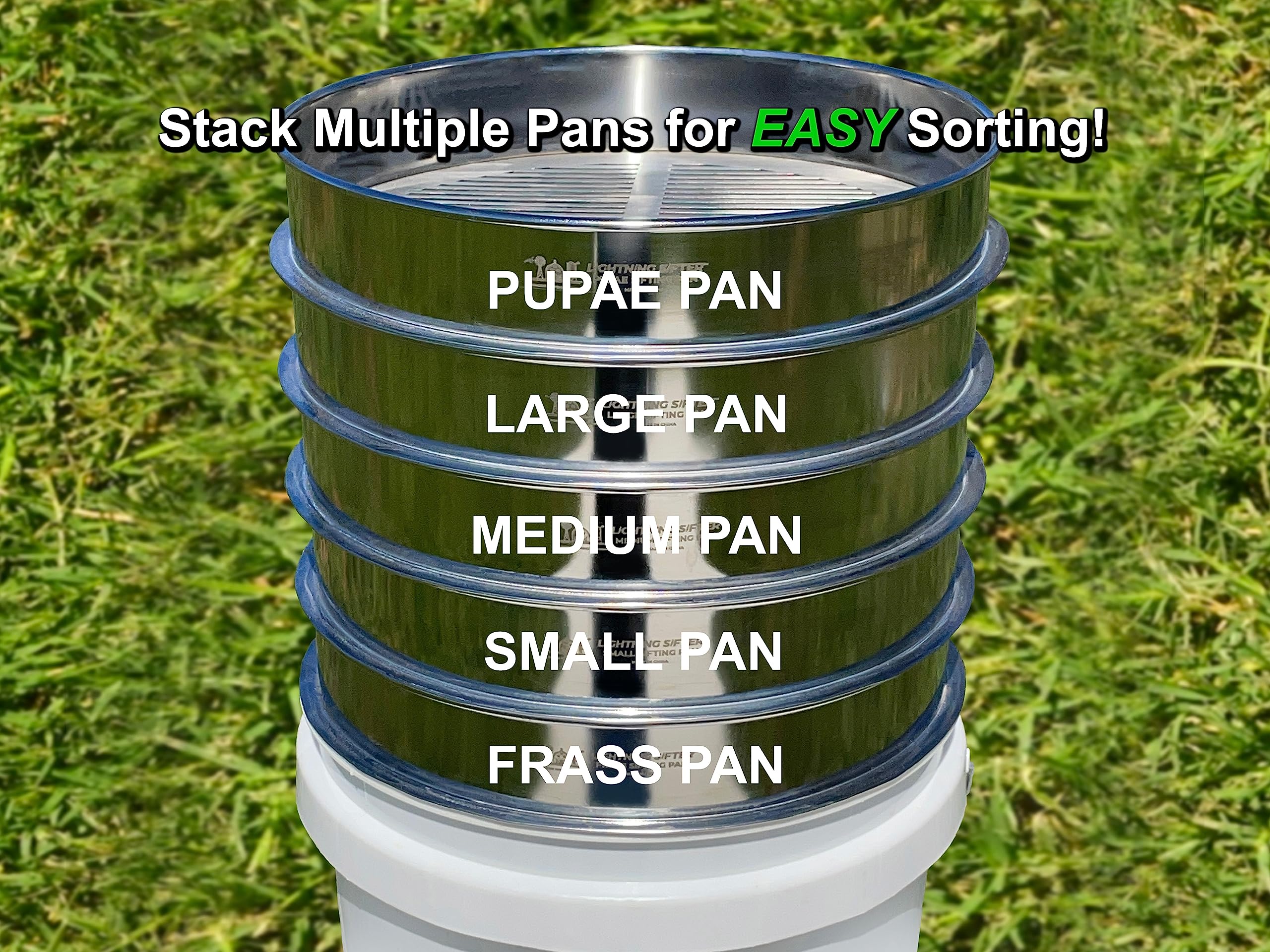 Mealworm Farming Solutions MFS' Lightning Sifter Frass Sifting Pan (D-11)