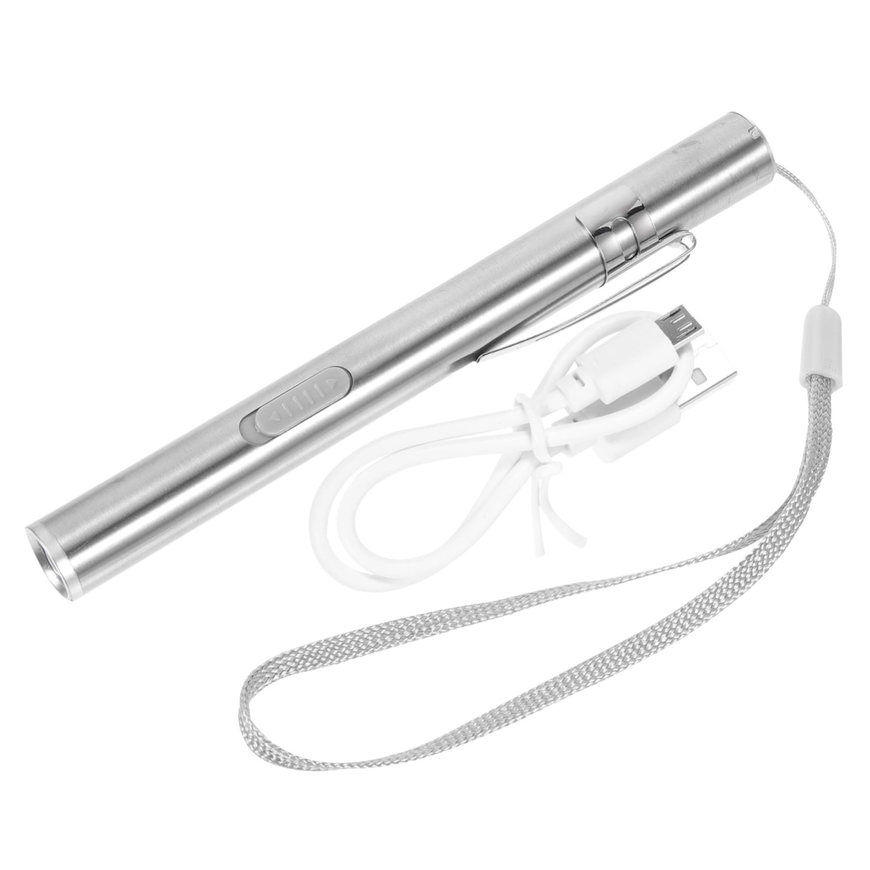VILLFUL Medical Pen Light Nurse Torch Lights Pen Light Flashlight Silver Torch LED Flashlight for Nurses Nurse Badge Nurse Doctor Pen Light Rechargeable Nurses Pocket Torch LED Pen