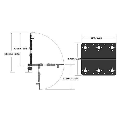 Robot Mechanical Arm, Aluminum Plate 6DOF Manipulator Robot Arm Metal Gear Flexible Steering for Industrial Robot Parts