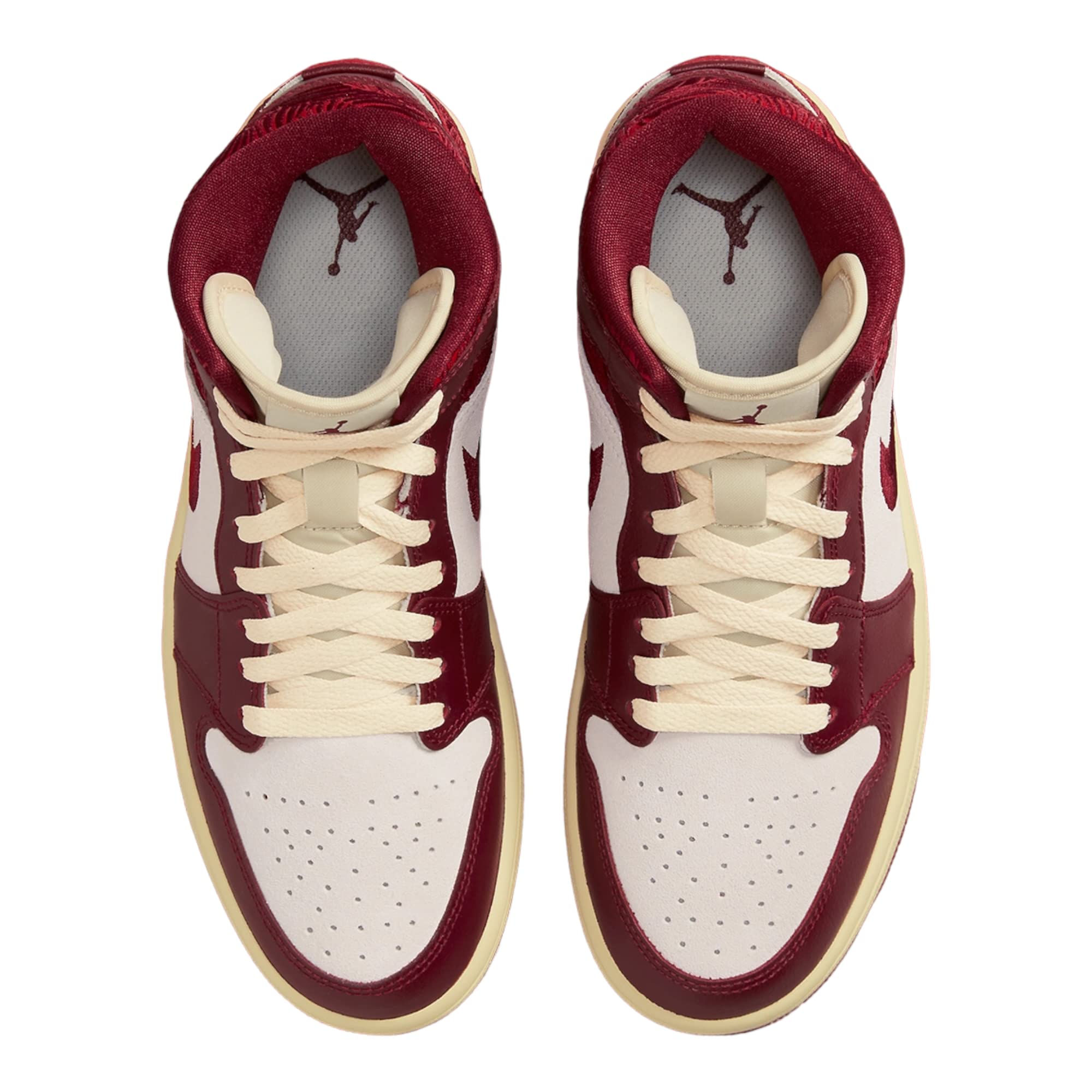 Jordan Womens AJ1 MID SE Shoes,Team Red/University Red-sail,10.5