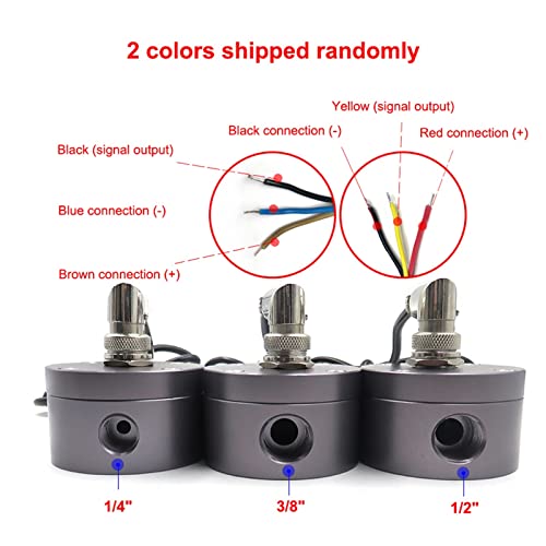 ROFEI 1/4" 3/8" 1/2" Oval Gear Flowmeter Aluminum Alloy 1.75Mpa Oil Flow Sensor Sensor Suitable for Gas Stations DC5~18V (Size : 1/4")
