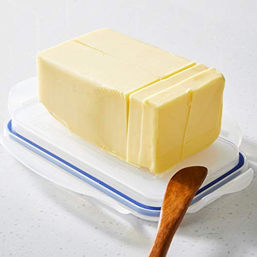 LocknLock Easy Essentials Food Storage lids/Airtight containers, BPA Free, Butter-25 oz, Clear