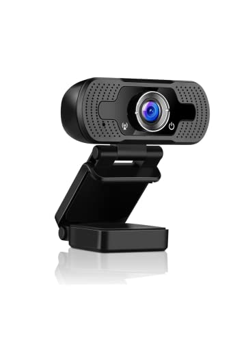 Riiai 2022 flu HD 1080P 2MP Webcam with Built-in Noise Cancelling Microphone for PC/Laptop 30 FPS Wide campatibility for Win 7/8/10 Skype YouTube Facebook Live