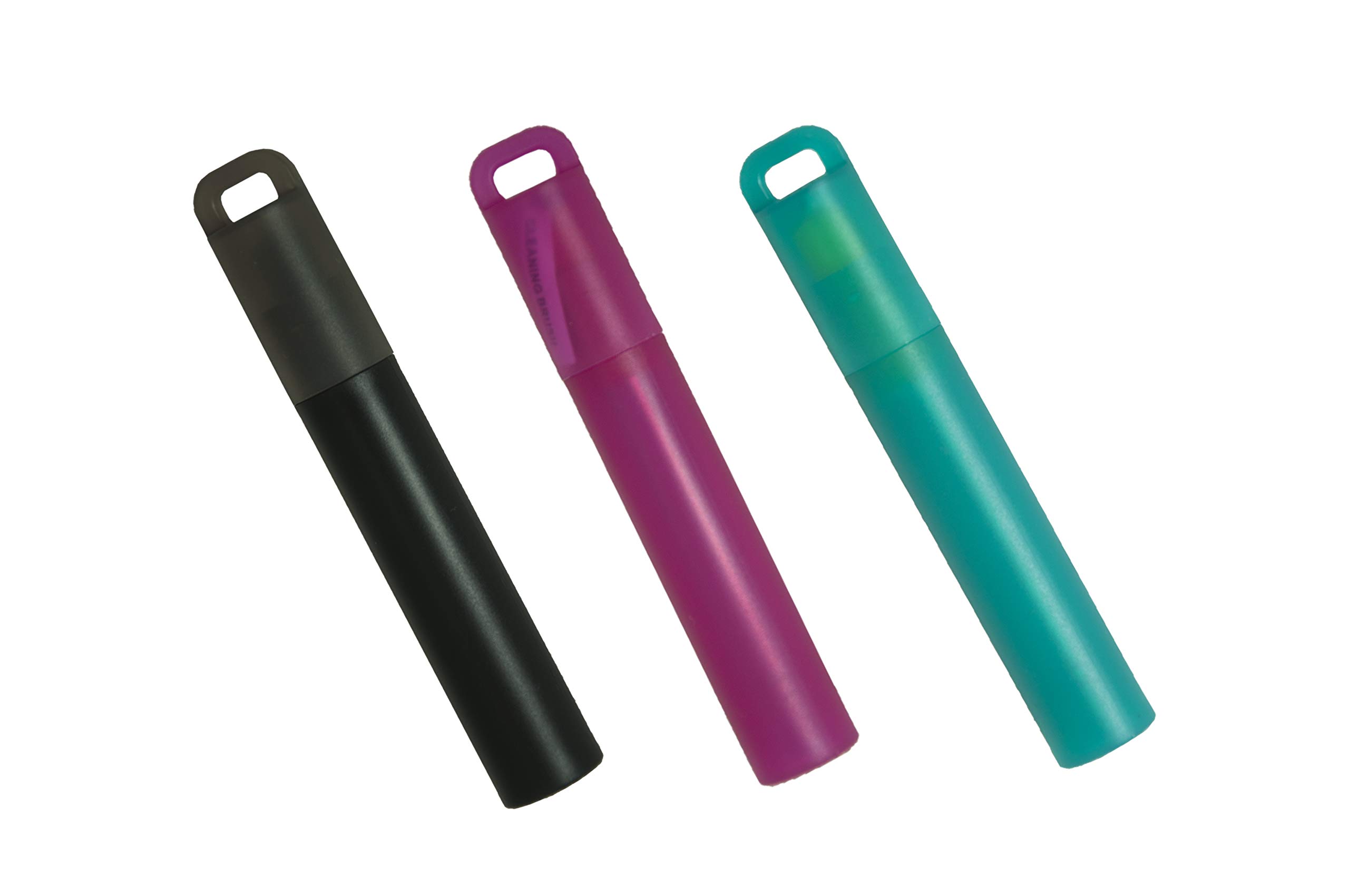MANGKHUT 3 Pack Metal Reusable Straws with Silicone Tip & Carrying Case & Cleaning Brush, Compact Portable Stainless Steel Drinking Straws with Telescopic Design up to 8.46 inch, Gray & Green & Pink
